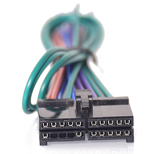 Yuacdky Radio Wiring Harness Auto Universal Head Unit CD/DVD Stereo Audio 20Pin Plug