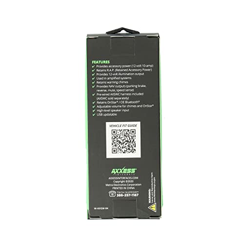 Axxess AXGM-04 AXGM-04 Data Interface for Select GM 2000 Through 2013 Vehicles