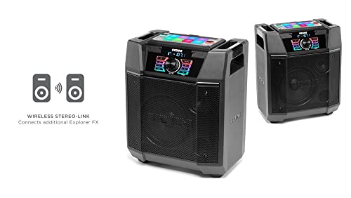 ION Explorer FX High-Power Bluetooth Speaker with Sound Effects IPX4 Water-Resistant (Renewed)
