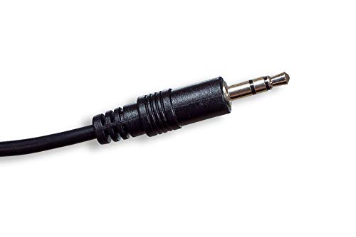 Cablelera 3.5mm Stereo M/1', 28AWG Audio Cable, Black (ZCUUFEMM-01)