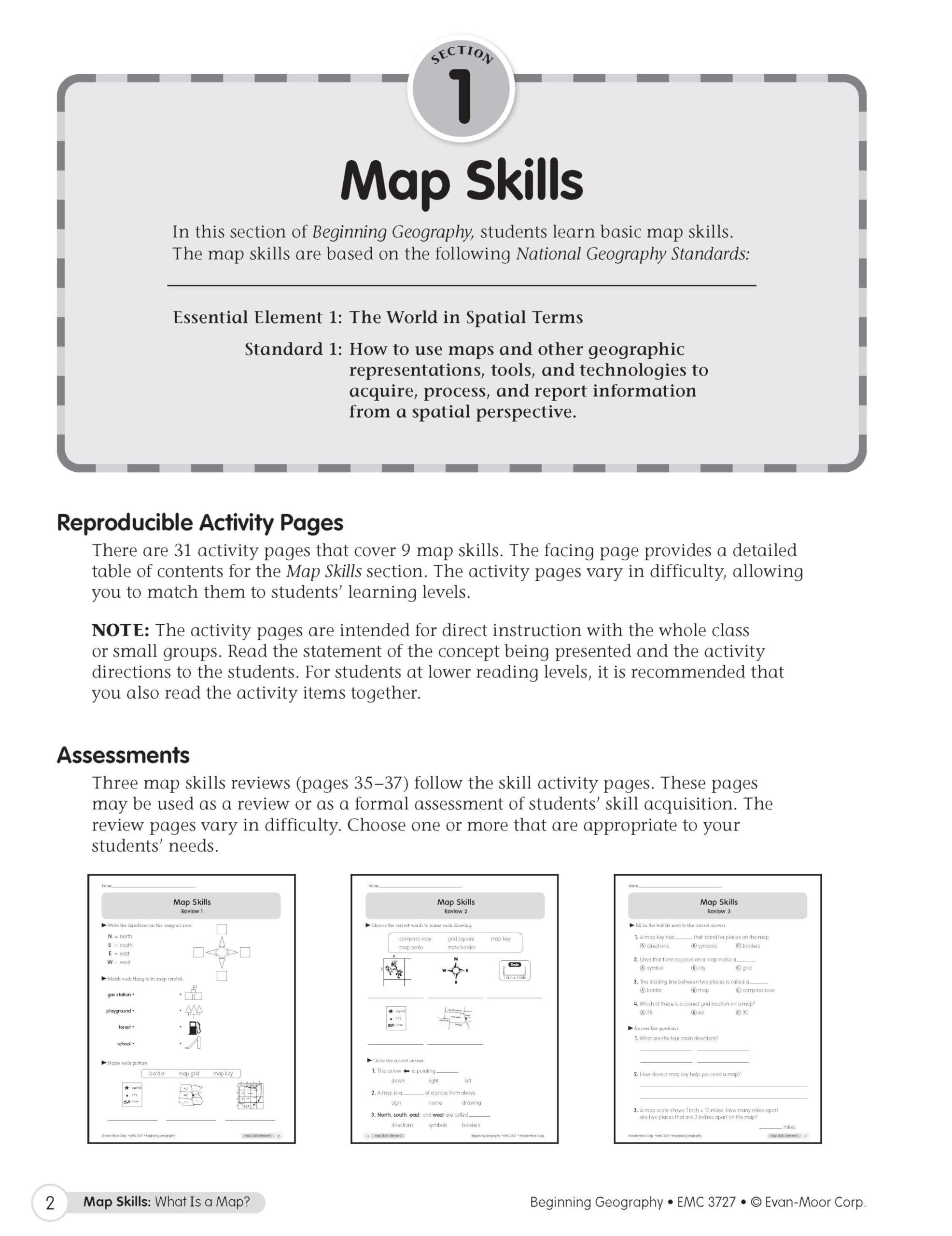 Beginning Geography Workbook, Homeschooling and Classroom Resource Workbook (Beginning Geography (Evan-Moor))