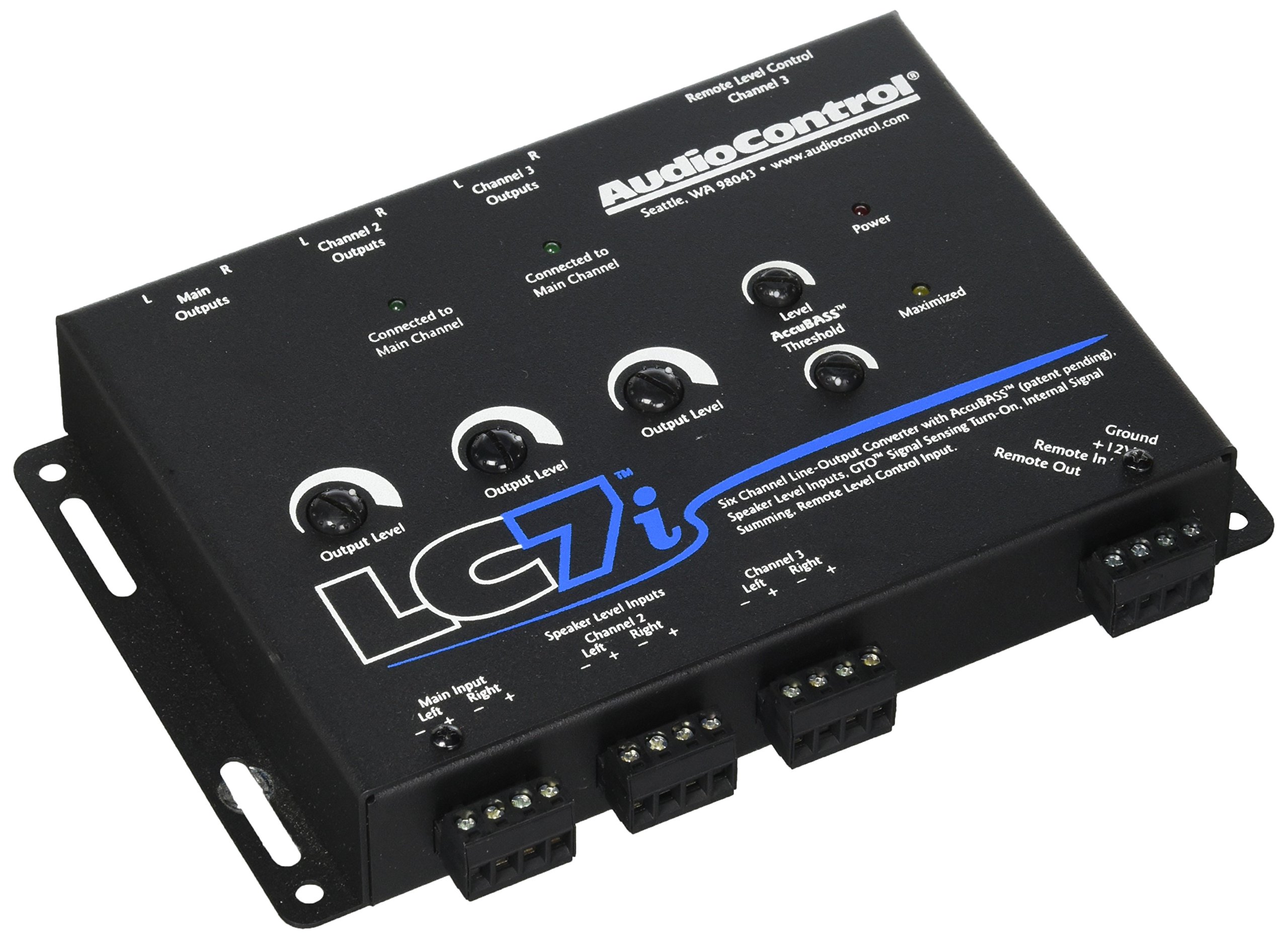 AudioControl LC7i Black 6-Channel Line Output Converter with Bass Restoration