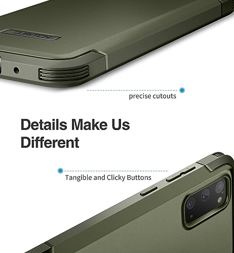 SURITCH for Samsung Galaxy S20 Case 6.2 Inch (NOT FIT Galaxy S20 FE/Plus/Ultra), (2 Front Frames) Full-Body Heavy Duty Rugged Shockproof Phone Cover with Built-in Screen Protector, Forest Green