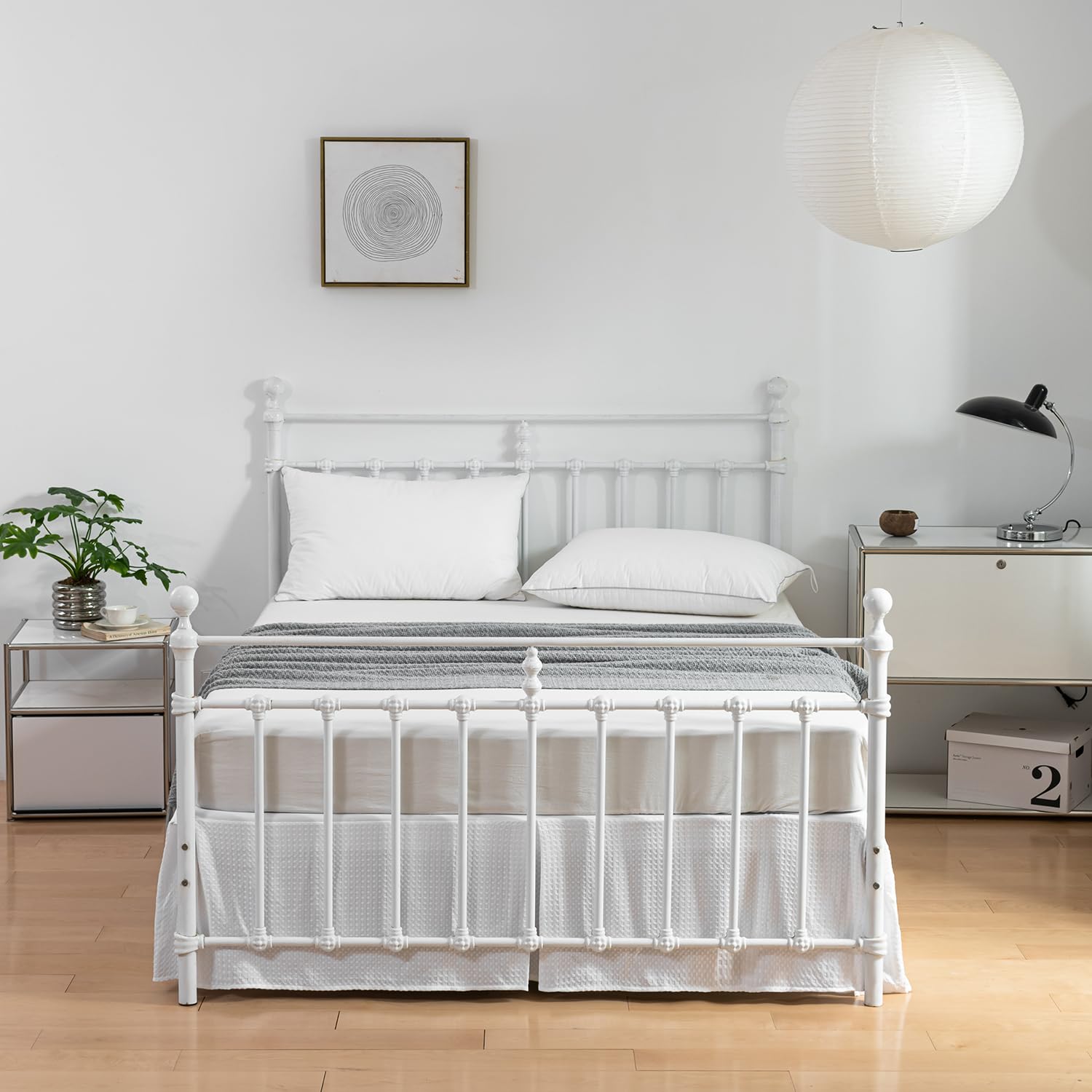 xuan dian Twin Bed Skirt - Twin Size Bed Skirt 14 Inch Drop with Split Corners, Pleated Waffle Weave Bed Skirt,Tailored Dust Easy Fit,Machine Washable (White, Twin - 14" Drop)