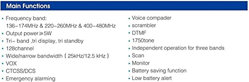 TYT TH-350 Tri-Band Radio 2 Meter, 1.25 Meter (220MHz), 70cm (440 MHz) Analog Radio with Tri-Band Antenna Ship from US only