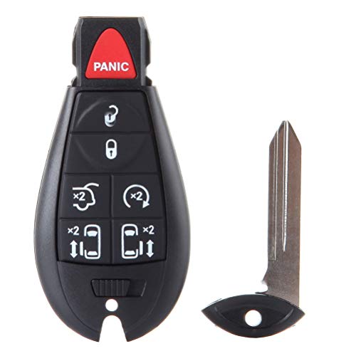 SCITOO 1PC Replacement for 6 Buttons Keyless Entry Remote Car Key Fob Case Pad Outer shell 2008-2014 Jeep Grand Cherokee Volkswagen Dodge Grand Caravan Journey FCC IYZC01C