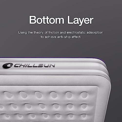 CHILLSUN Twin Air Mattress with Built in Pump,16" Durable Blow Up Bed Double-High Inflatable Mattress with Flocked Top,Easy Inflate,Portable for Home&Camping