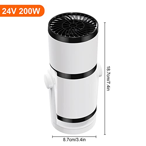 TTSITG Portable Car Heater Defroster, 12V 150W Car Defroster Defogger with 360 Degree Rotary Base 2 in 1 Plug in Cigarette Lighter Car Heater and Cooling Fan for Automobile Windscreen Winter (12V)