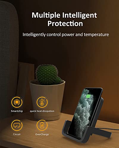 BUBEYYIE Fast Wireless Charger 10W Charging Stand Compatible with iPhone 13 12 11 Pro XR XS X 8 Plus Samsung Galaxy S20 S10 Note 20 10 Google LG and Other Cell Phones…