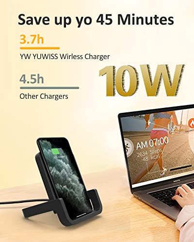BUBEYYIE Fast Wireless Charger 10W Charging Stand Compatible with iPhone 13 12 11 Pro XR XS X 8 Plus Samsung Galaxy S20 S10 Note 20 10 Google LG and Other Cell Phones…