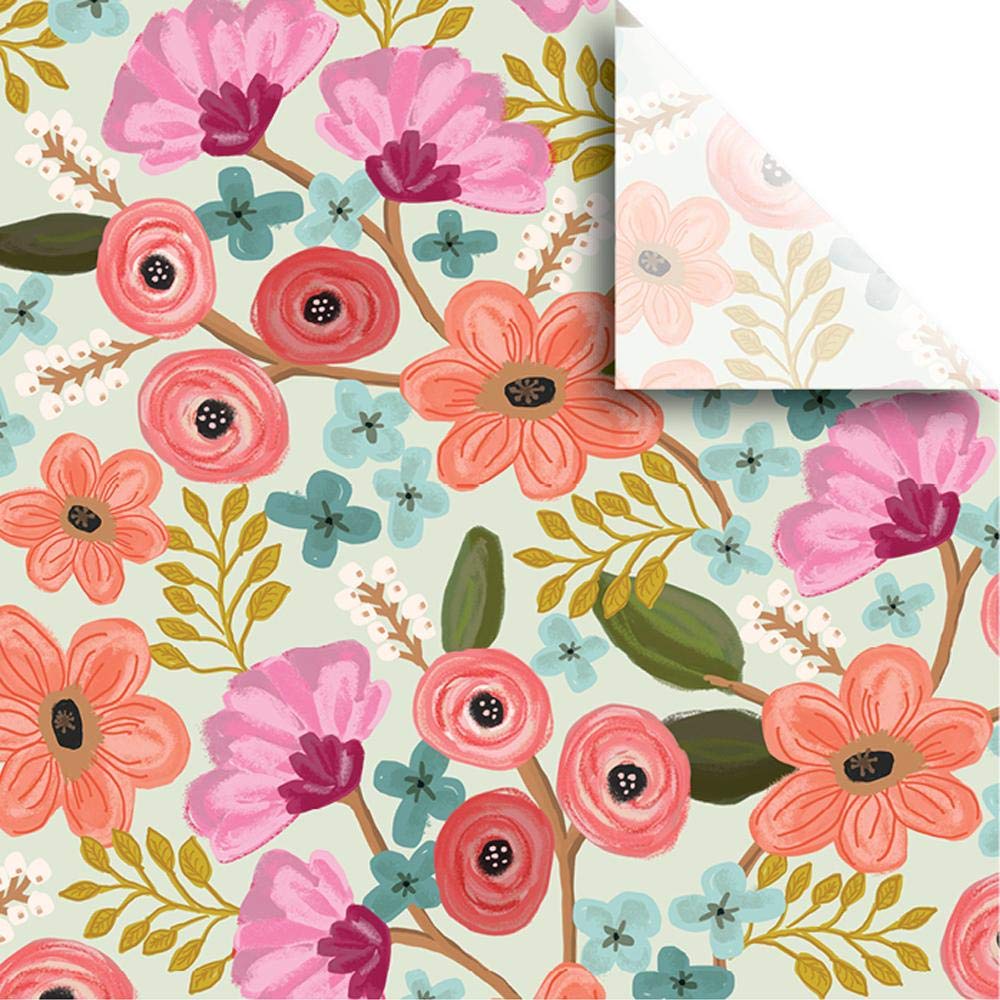 Jillson Roberts 24 Sheet-Count Premium Printed Tissue Paper Available in 3 Different Assortments, Fanciful Florals