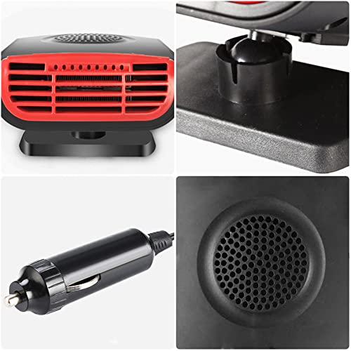 Car Heater, Portable Automobile Heater 12V Fast Heating/Cooling Defrost and Defogger, Electronic Vehicle Heater That Plug into Cigarette Lighter, Handheld Windscreen Fan 2 in 1 Demister for All Car