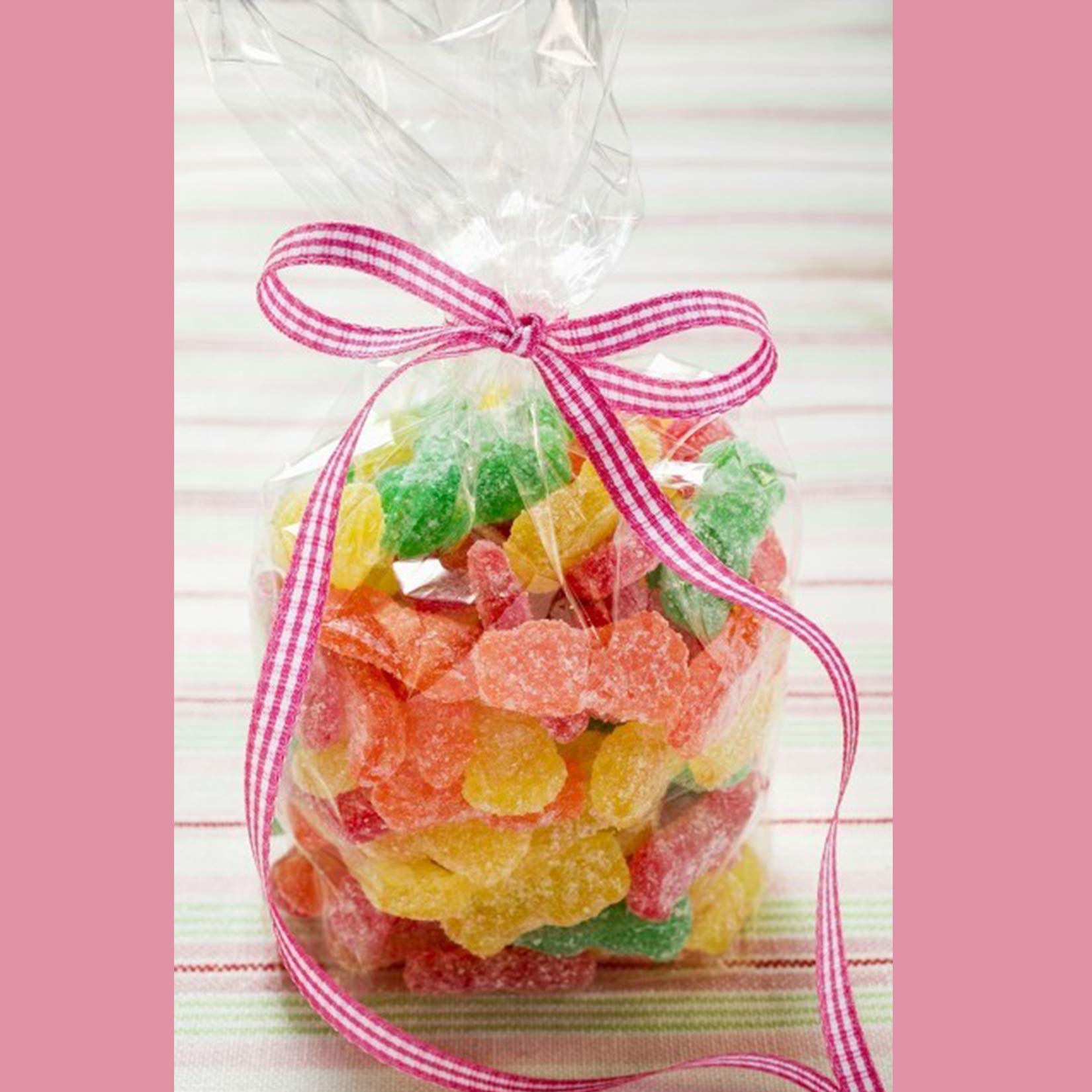 Morepack Flat Bottom Cellophane Bags,100Pcs 6x2x10 Inches Clear Cellophane Treat Bags With 100Pcs Twist Ties Cello Bags