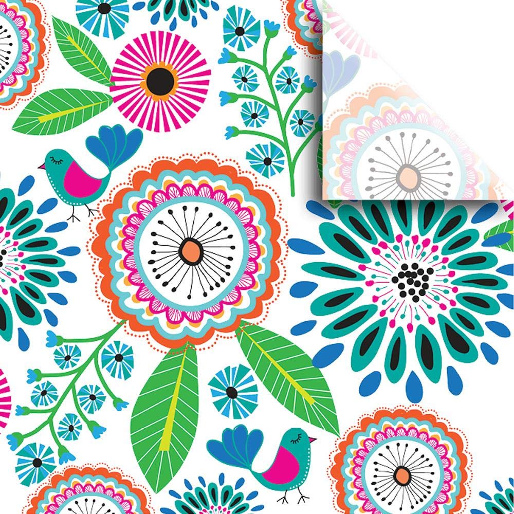 Jillson Roberts 24 Sheet-Count Premium Printed Tissue Paper Available in 3 Different Assortments, Fanciful Florals