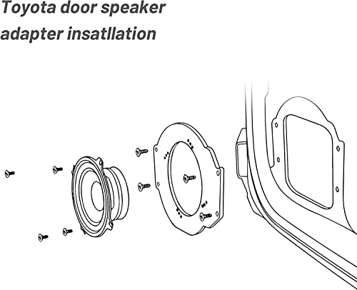 NuIth 6.5 inch Door Speaker Adapter Bracket for Nissan Altima Frontier NV Titan 2002-2019, Infiniti FX35 G35 G37 Q45 2002-2013 Mount Aftermarket Car Speaker Spacer Ring