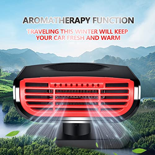 Car Heater, Portable Automobile Heater 12V Fast Heating/Cooling Defrost and Defogger, Electronic Vehicle Heater That Plug into Cigarette Lighter, Handheld Windscreen Fan 2 in 1 Demister for All Car