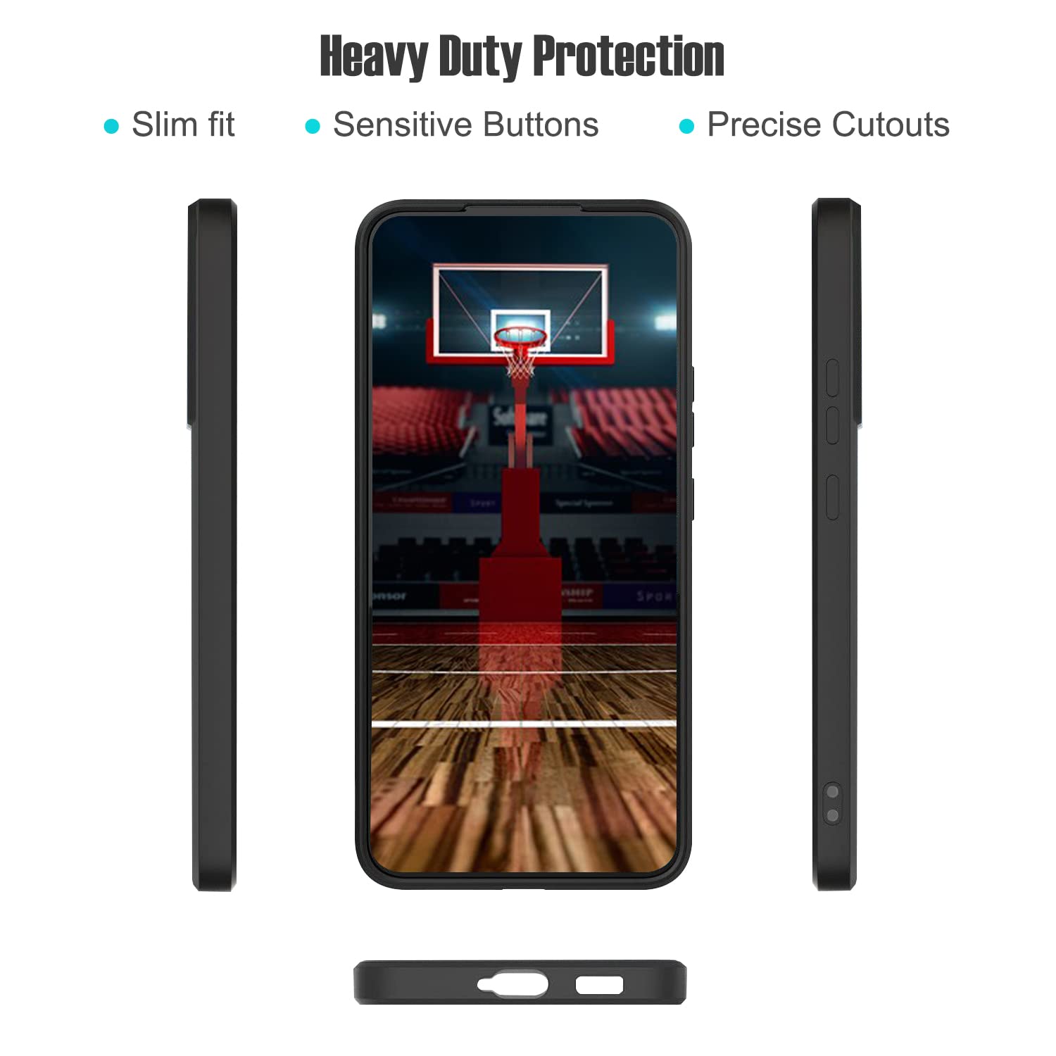 VNGDA DIY Custom Name & Number - Golden State Basketball Jersey - Liquid Silicone Case for Samsung Galaxy A53 5G A14 A73 A12 A42 A32 A02S A71 A22 4G A33,with Camera Protection Case for Boy