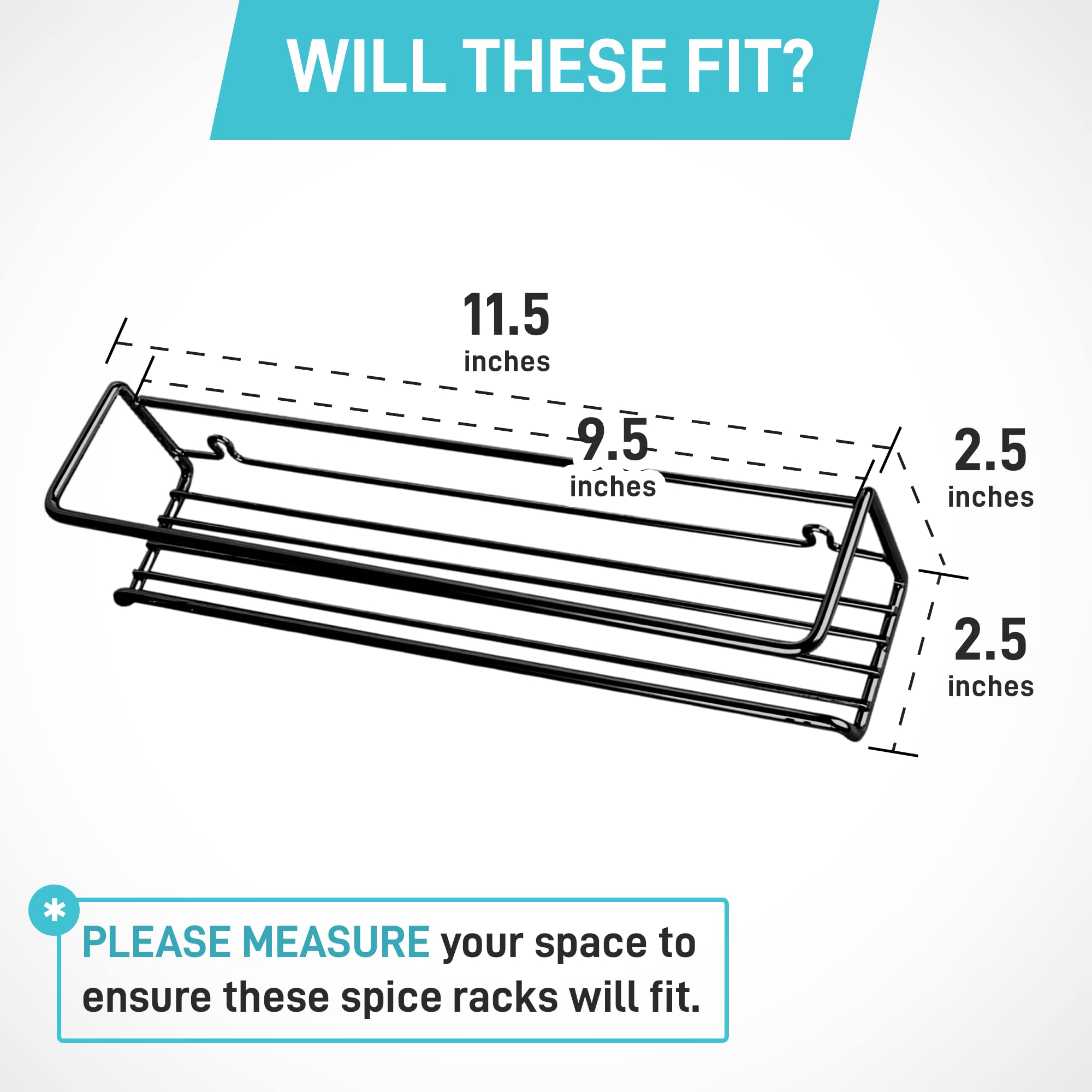 Ultimate Hostess Spice Rack Wall Mount - 4-Tier, Space-Saving Wall Spice Rack Organizer - Wall Mount Spice Rack Organizer for Spice Jars and Seasonings - Screw or Adhesive Hanging Spice Rack for Wall