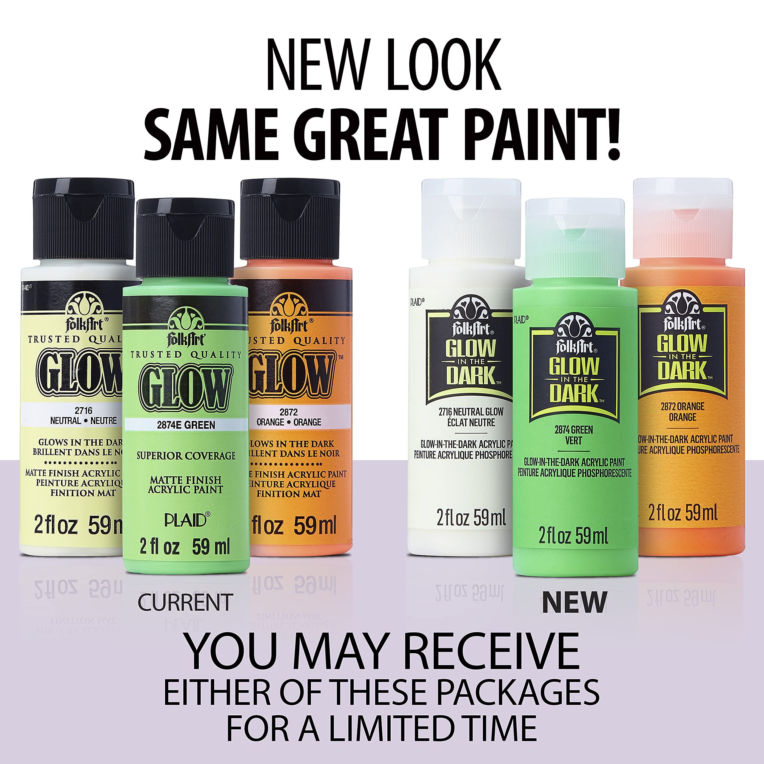 FolkArt Acrylic Dark Paint, Neutral Glow