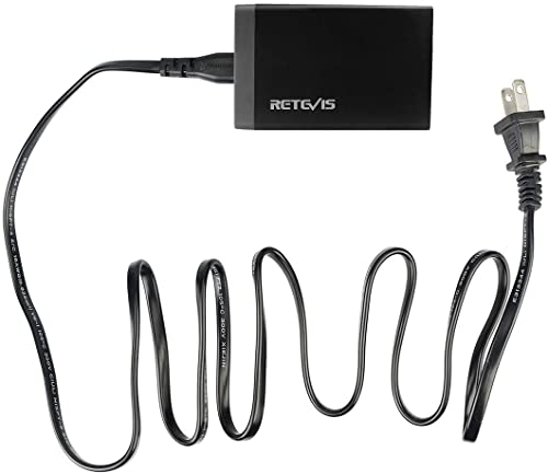Retevis 5-Port USB Wall Charger Radio Charging Station Compatible with RT68 RB28 RT19 RT22P NR10 RT18 RT22S H777 RB89 RT86 RT45P RB29 Baofeng Cobra HYT Walkie Talkies and iPhone (1 Pack)