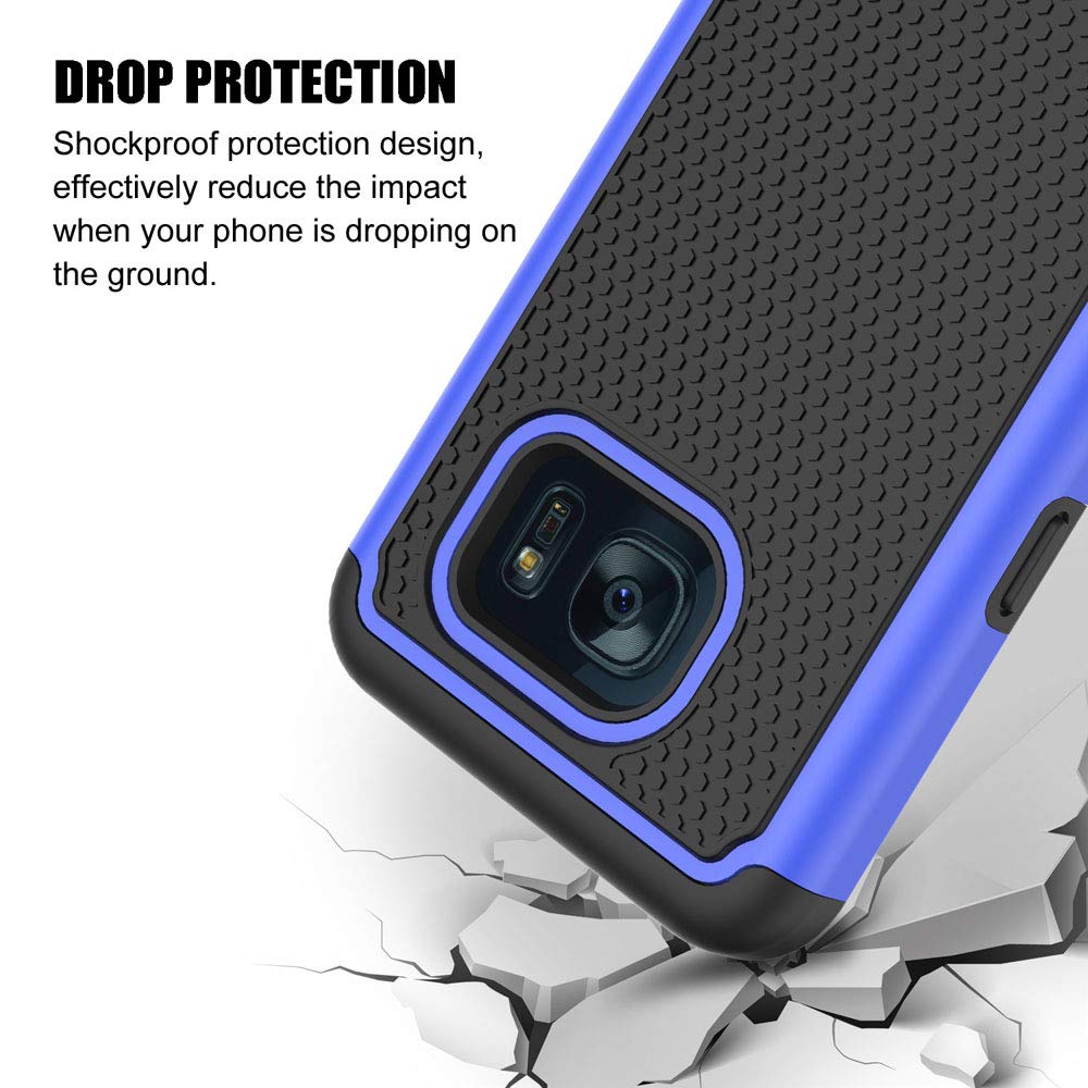 Galaxy S7 Case, SYONER [Shockproof] Defender Protective Phone Case Cover for Samsung Galaxy S7 (5.1", 2016) [Blue]