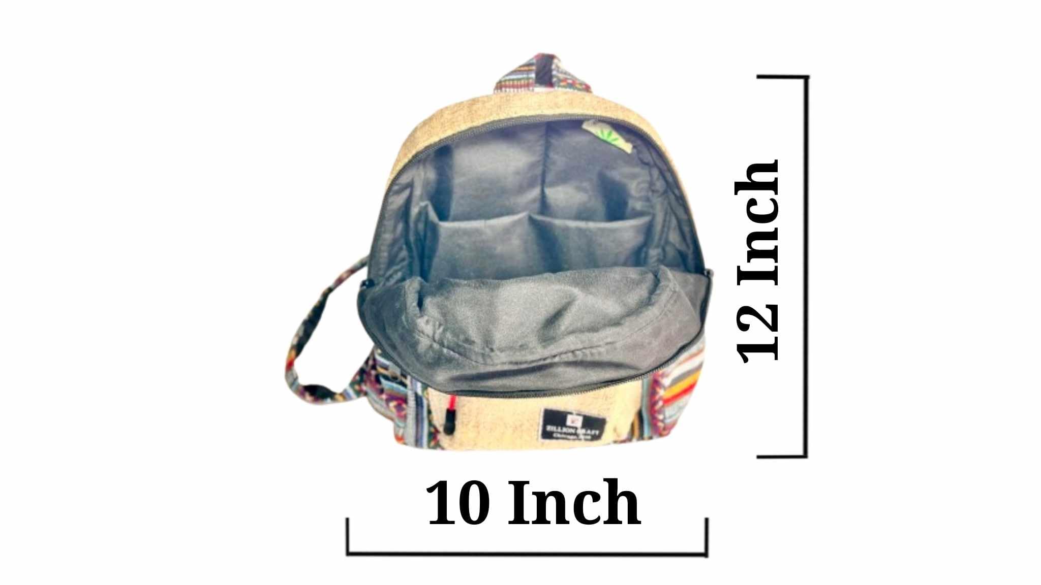 Z ZILLION CRAFT All natural mini Hemp back pack for men and women. 100 % Eco friendly vegan material from Hemp and Gheri. Multi color small size light back pack.