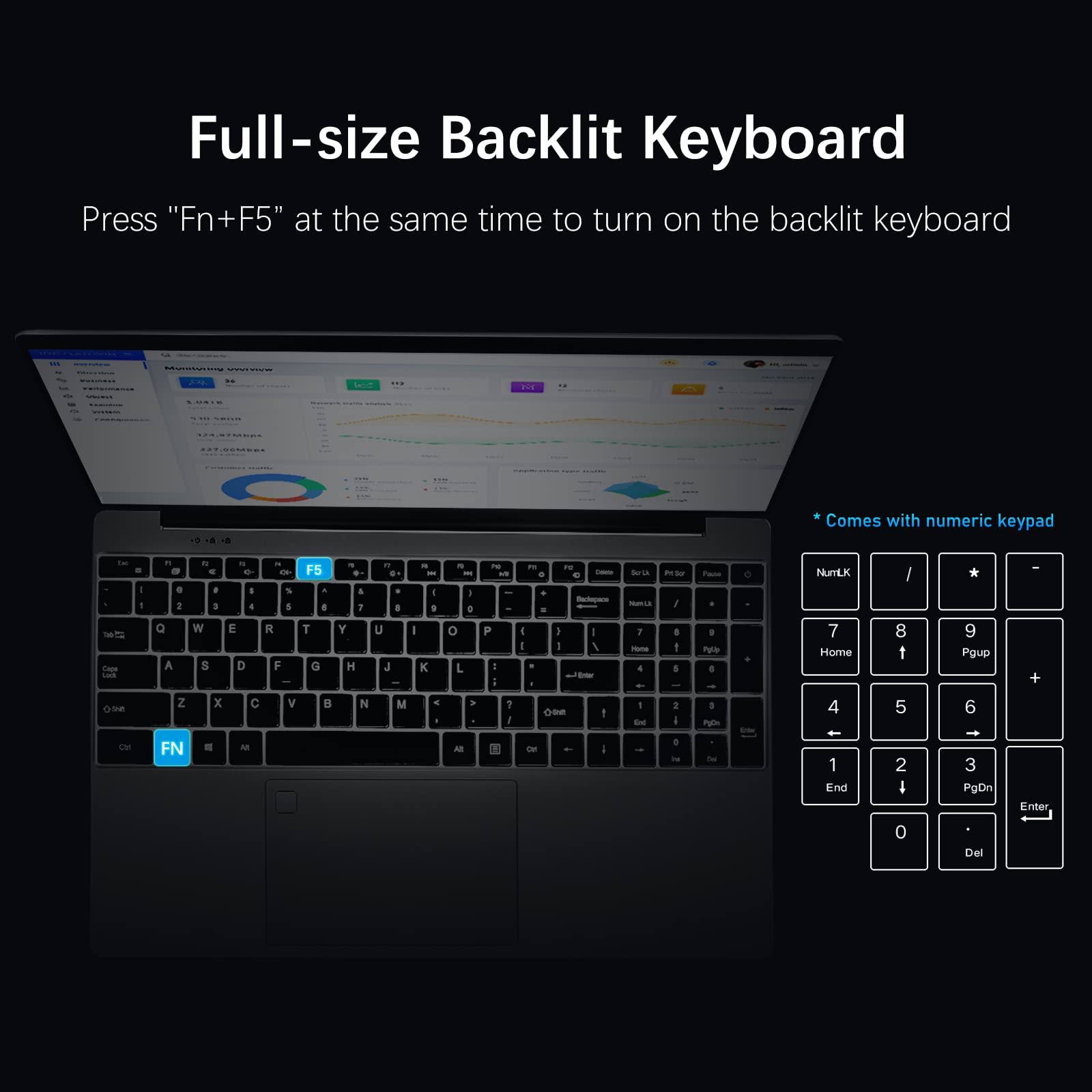 VGKE B15 Windows 10 Laptop, 15.6 inches Full HD 1920*1080 IPS 100% sRGB Display, Intel J4125 Quad-Core, 12GB LPDDR4, 256GB SSD, Expandable 1TB, 4K, WiFi, BT4.0 (Silver)