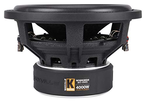 Rockville (2) W12K9D2 12" 8000 Watt Car Subwoofers+Mono Amplifier+Copper Amp Kit