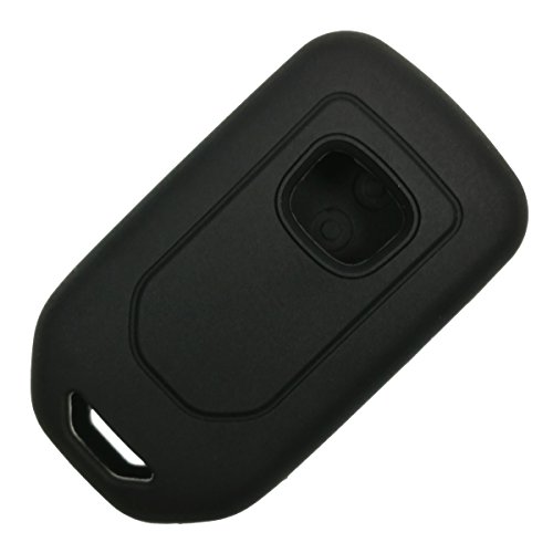Alegender Black Rubber Key Fob Cover Case Remote Holder for 2017 2018 2019 2020 Honda Civic Si Accord Sport Ridgeline CR-V CR-Z Pilot 4 Buttons Smart Key