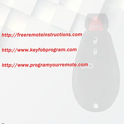 Key Fob Replacement Fit for 2008-2013 Dodge Charger Journey Durango/ 2008-2014 Grand Caravan Challenger/ 2008-2011Chrysler 300 Keyless Entry Remote Start Control M3N5WY783X, Set of 2