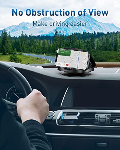 Phone Mount for Car, 360° Rotatable Car Dashboard Phone Holder Mount, Horizontal & Vertical Viewing Cell Phone Holder for Car,Washable Reusable Car Phone Mount, for iPhone Samsung & Other Smartphones