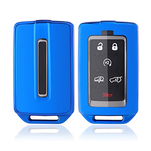Guibuhuse Protective Casing Soft Key Fob Cover Fit for Jeep Grand Cherokee Grand Wagoneer