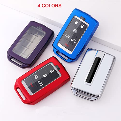 Guibuhuse Protective Casing Soft Key Fob Cover Fit for Jeep Grand Cherokee Grand Wagoneer