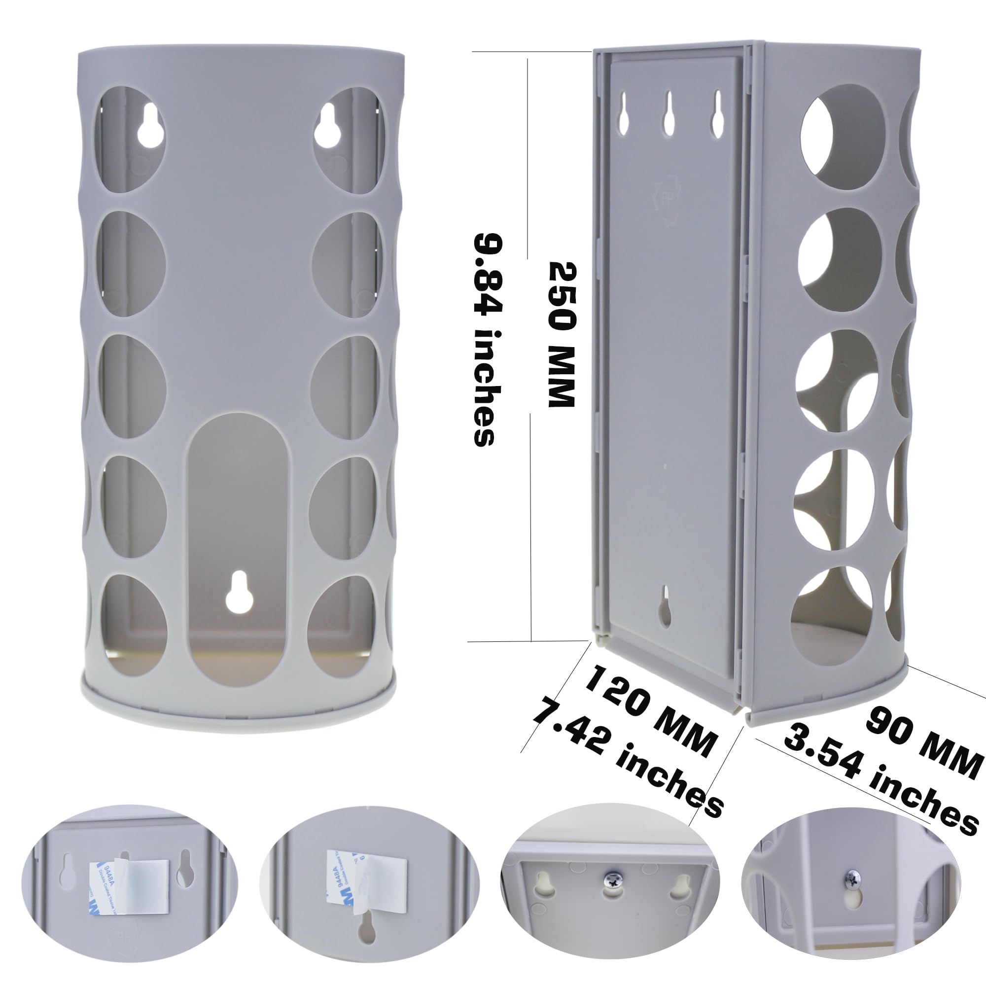 Plastic Bag Holder (2sets/pack) Grocery Bag Holder Good for storing plastic bags under the sink,Wall-mounted space-saving sock organizer and panty organizer in the cloakroom.Howley Home