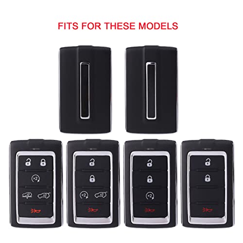 Guibuhuse Protective Casing Soft Key Fob Cover Fit for Jeep Grand Cherokee Grand Wagoneer