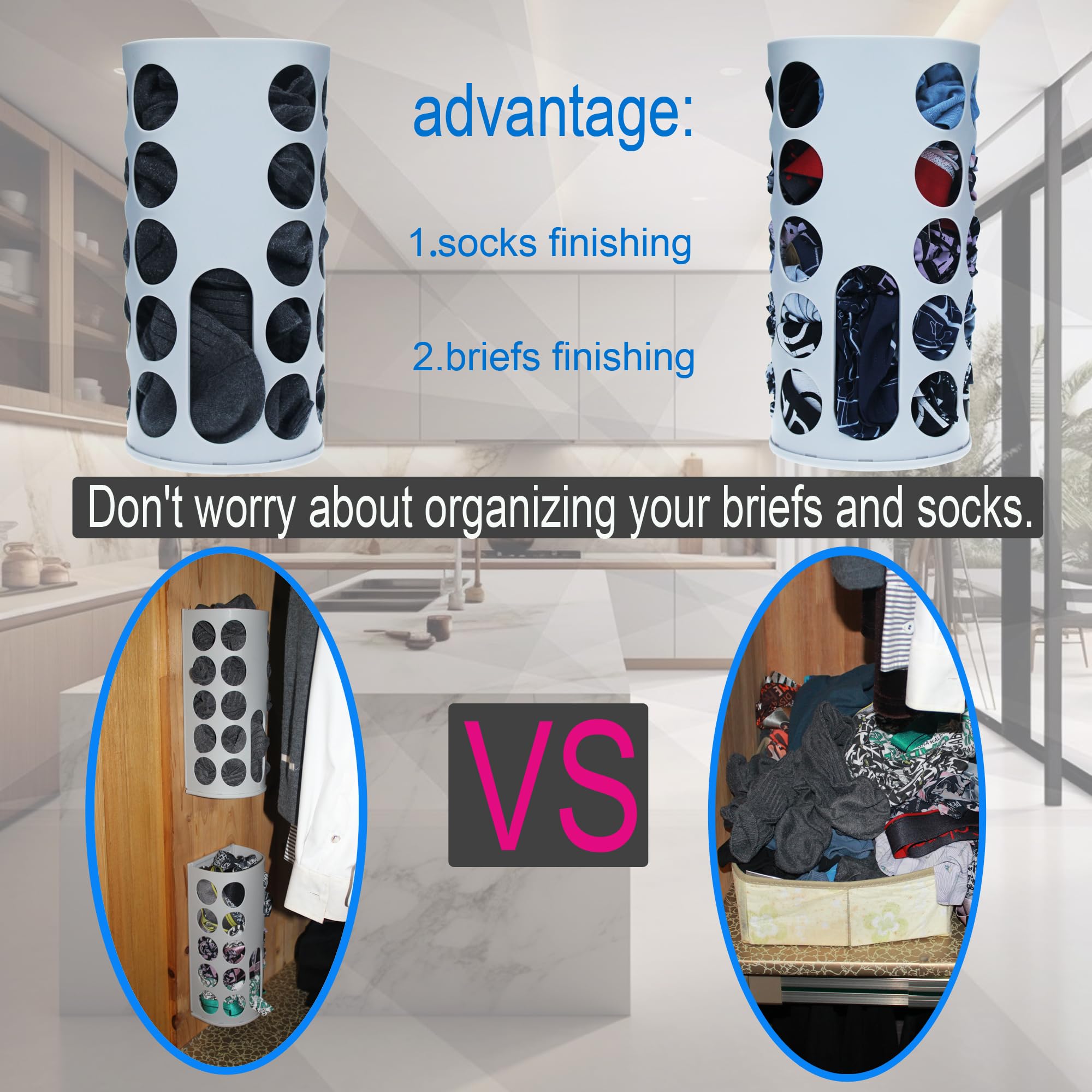 Plastic Bag Holder (2sets/pack) Grocery Bag Holder Good for storing plastic bags under the sink,Wall-mounted space-saving sock organizer and panty organizer in the cloakroom.Howley Home
