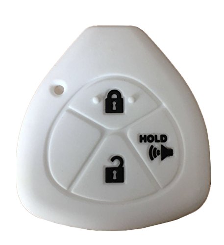 Rpkey Silicone Keyless Entry Remote Control Key Fob Cover Case protector Replacement Fit For Toyota 4Runner Corolla Matrix RAV4 Venza Yaris Pontiac Vibe Scion iQ tC xB xD HYQ12BBY MOZB41TGļ¼Whiteļ¼