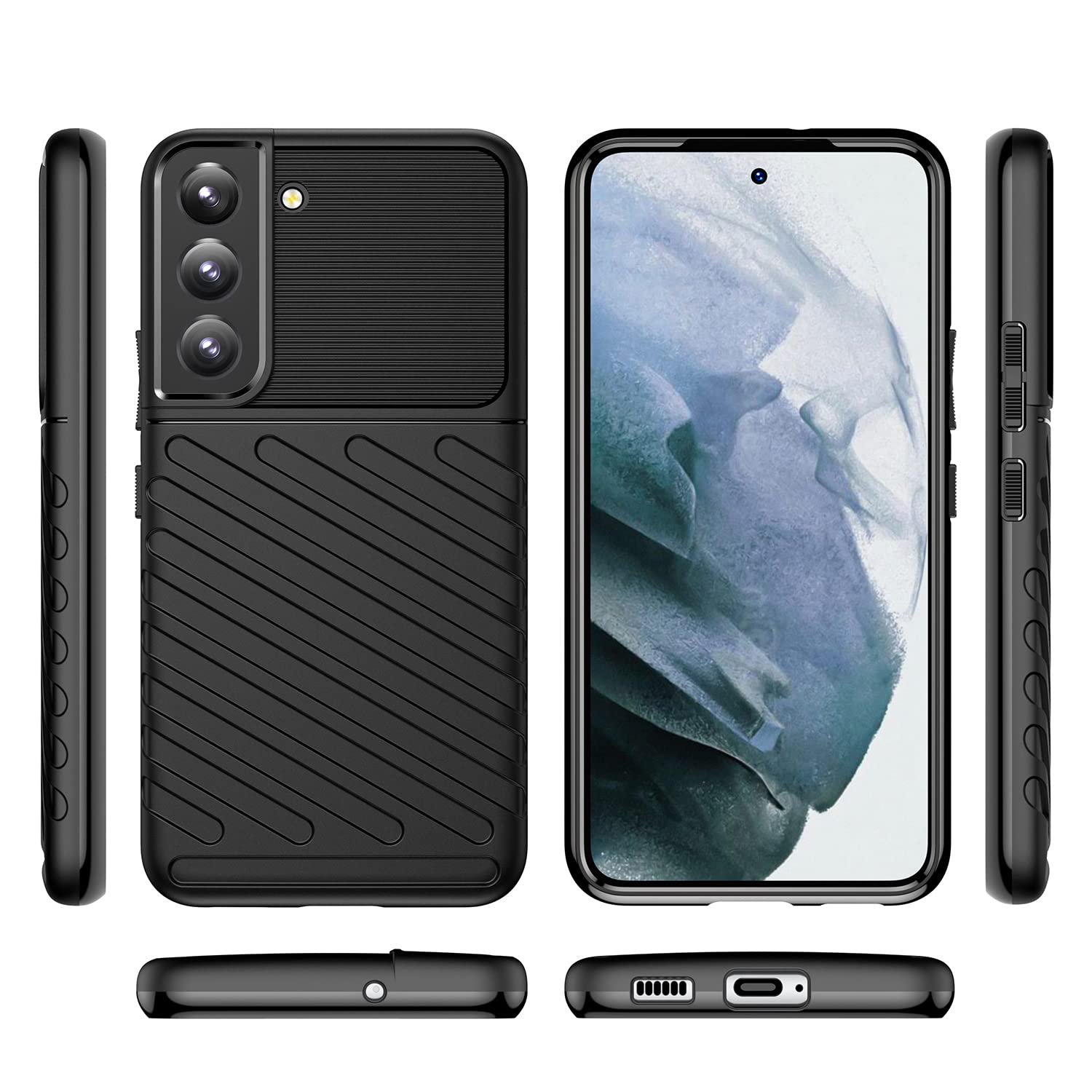 For Samsung Galaxy S23 Protective Case, Shockproof Phone Case - Fall Protection Phone Case Upgraded Shock Absorbing Flexible TPU Protective Phone Case For Galaxy S23 5G Protective Case 6.1 "- Black