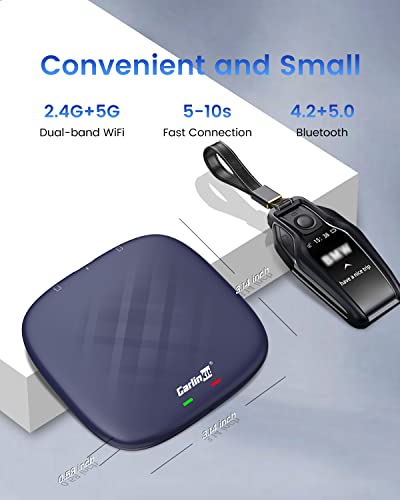 Carlinkit CarPlay Ai Box Android 12.0, 8+128G Adapter with Netflix, YouTube, Hulu,Disney+,Ai Box CarPlay Dongle Magic Box Carplay to Stream Media to Car & TV, Wireless CarPlay & Android Auto