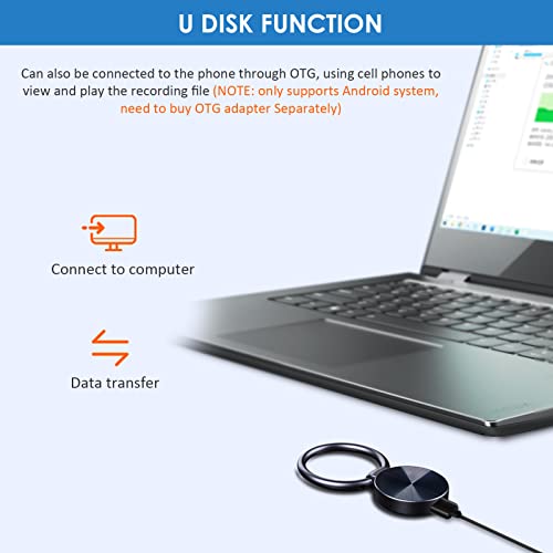 Voice Activated Recorder Keychain, HD Noise Reduction MP3 Voice Recorder, with Earphone, for Lecture, Interview, Meeting and More (32GB)