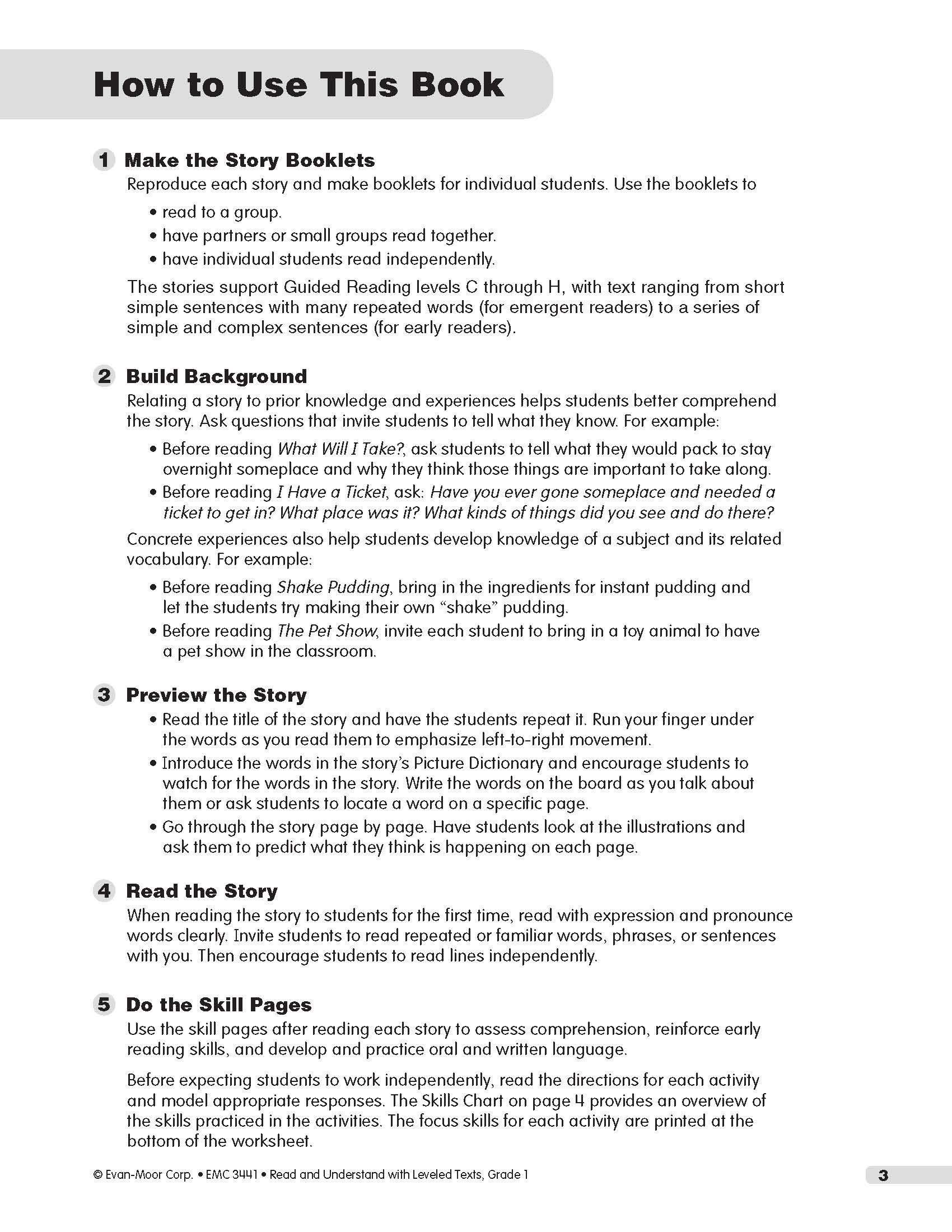 Read & Understand with Leveled Texts: Grade 1