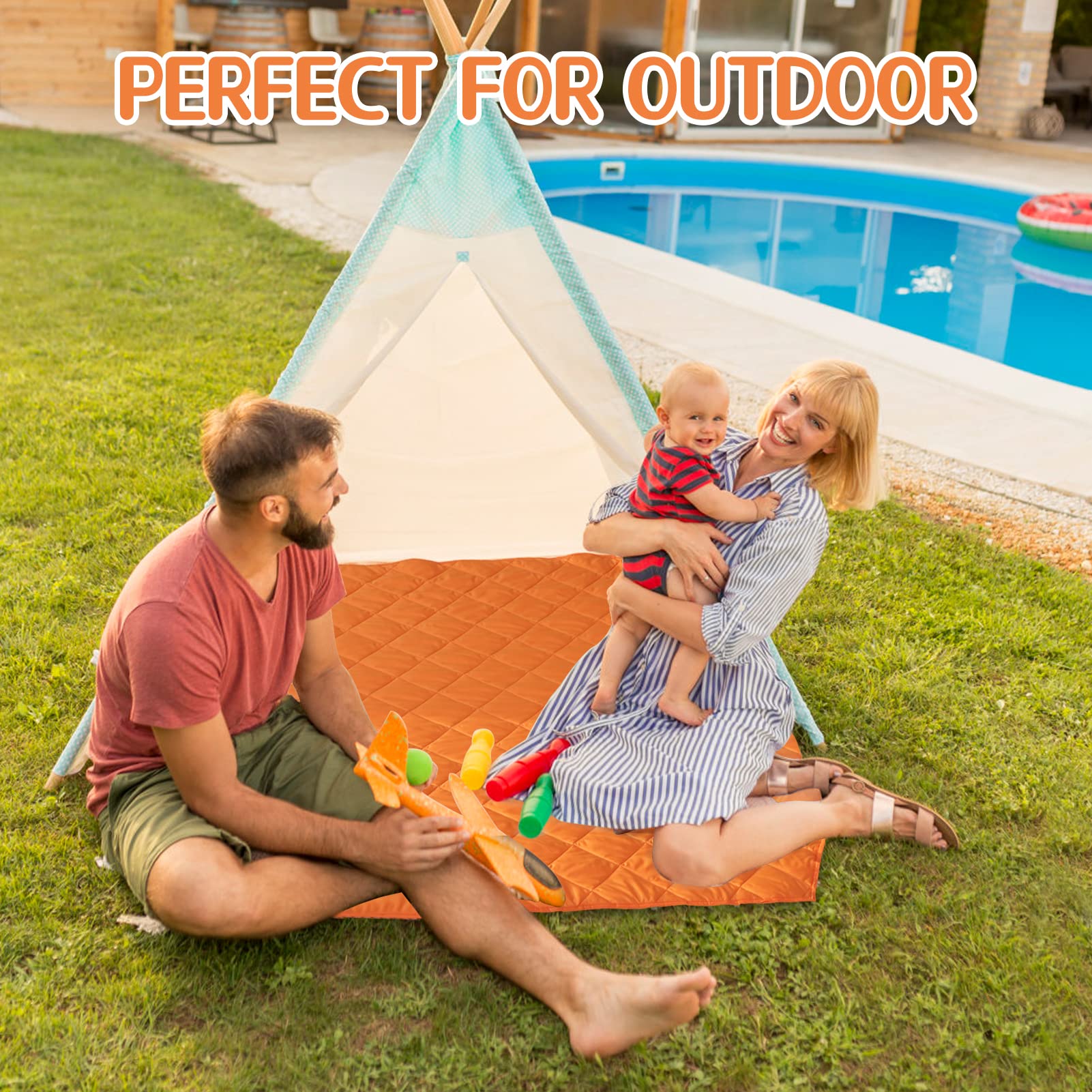 Hexagon Baby Play Mat Cover for CELETOY Portable Play Yard 64 Inch Soft, Washable, Hexagonal Mats - Portable for Indoor and Outdoor Play