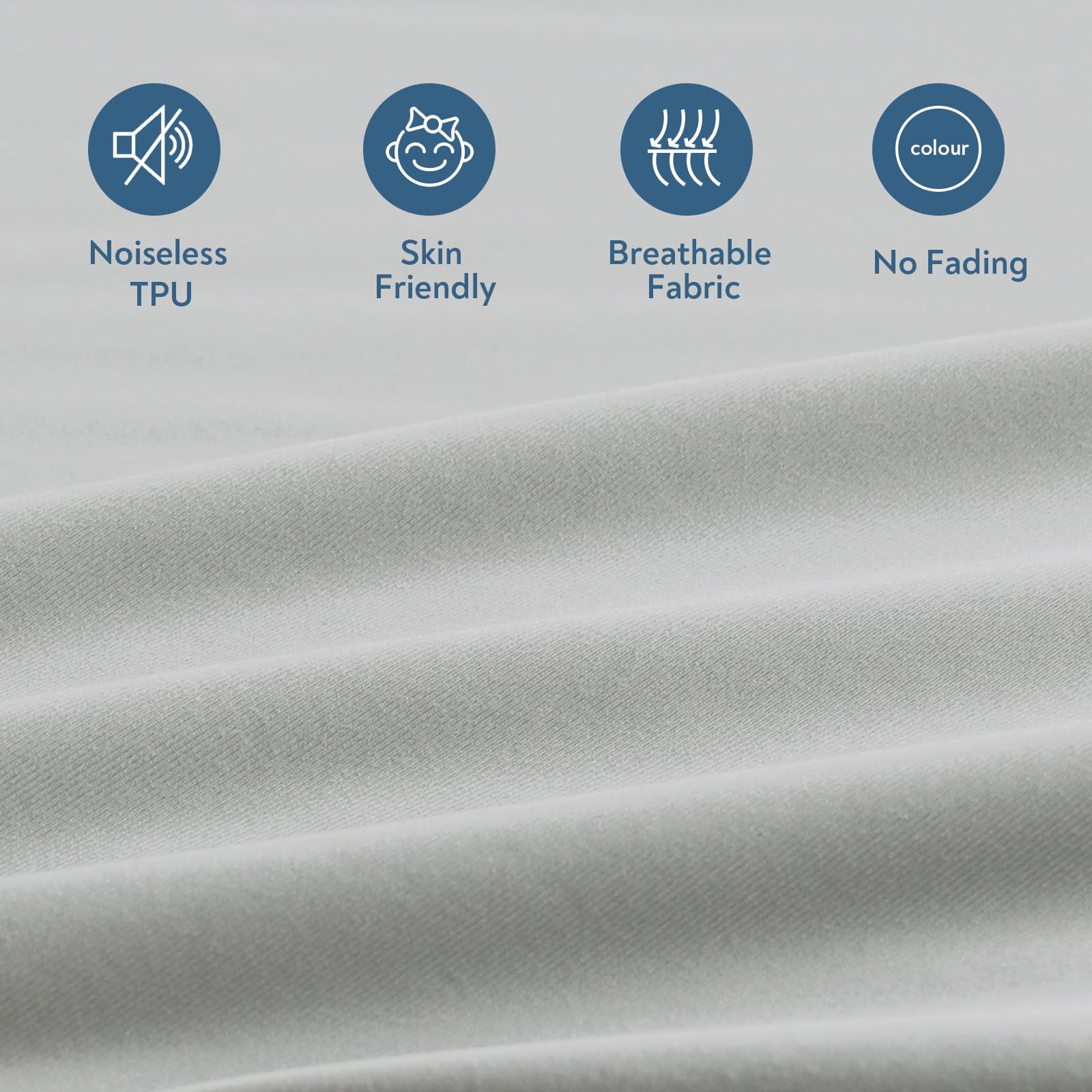 Magik & Kover Twin Mattress Protector Waterproof Cover 2 Pack, Waterproof Bed Twin Fitted Sheet Only, Machine Washable Deep Pocket Twin Size Mattress Cover for Kids Bed with Elastic Rubber Band, Grey