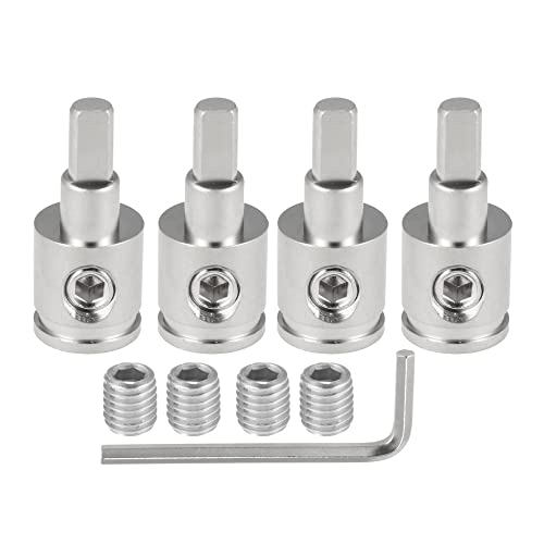 X AUTOHAUX 4pcs Car Stereo Power or Ground 0 to 4 Gauge Wire Reducer Audio Input Reducer Adapter Brass with Nickel Plated Silver Tone