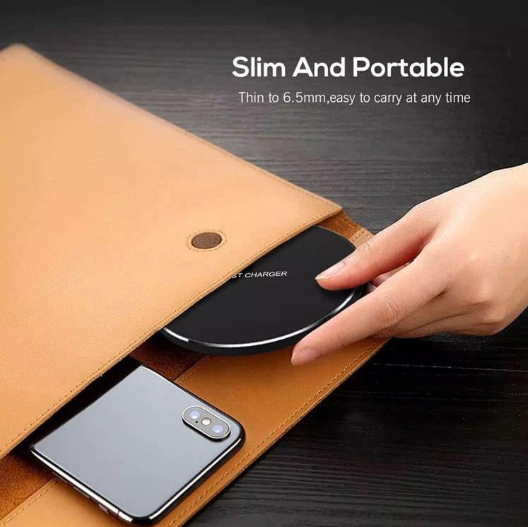 Fast 15W Max Wireless Charger Qi-Certified Charging Pad