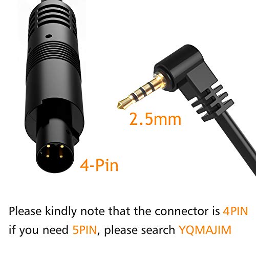 4 Pin Dash Cam Cable,23 Ft 2.5mm Male to 4 Pin Backup Camera Cord,Dash Cam Rear View Camera Ultra Long Cable with Reverse Trigger Wire,Fit for Pick-up Trucks,Trailer,RV,SUV,Bus,Farm Machine,etc.