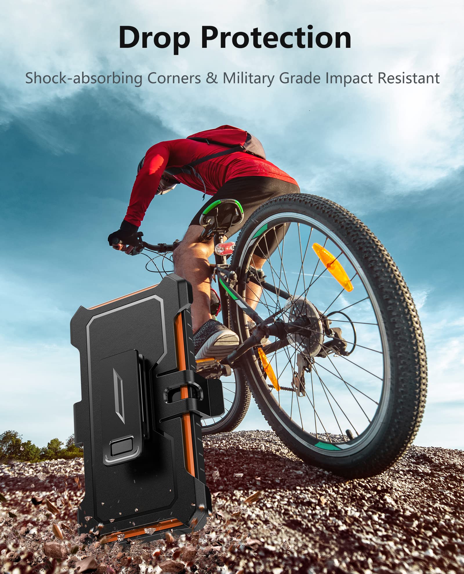 SOiOS for Samsung Galaxy A03s Case: Military Grade Drop Proof Protection Cell Phone Holster Cover | Heavy Duty Protective Rugged Cases with Kickstand | Durable Matte Textured Shockproof TPU Protector