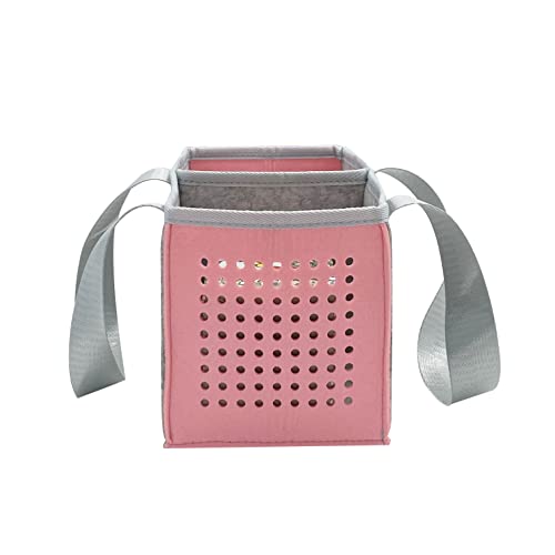 NA Portable Carrying Bag for Toniebox Starter Set and Tonies Figurines,Felt Cloth Carrying Case for Educational Musical Toy,Bag Organizer Fits for Toniebox Starter Setand More Accessories (Pink)