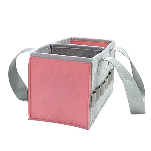 NA Portable Carrying Bag for Toniebox Starter Set and Tonies Figurines,Felt Cloth Carrying Case for Educational Musical Toy,Bag Organizer Fits for Toniebox Starter Setand More Accessories (Pink)