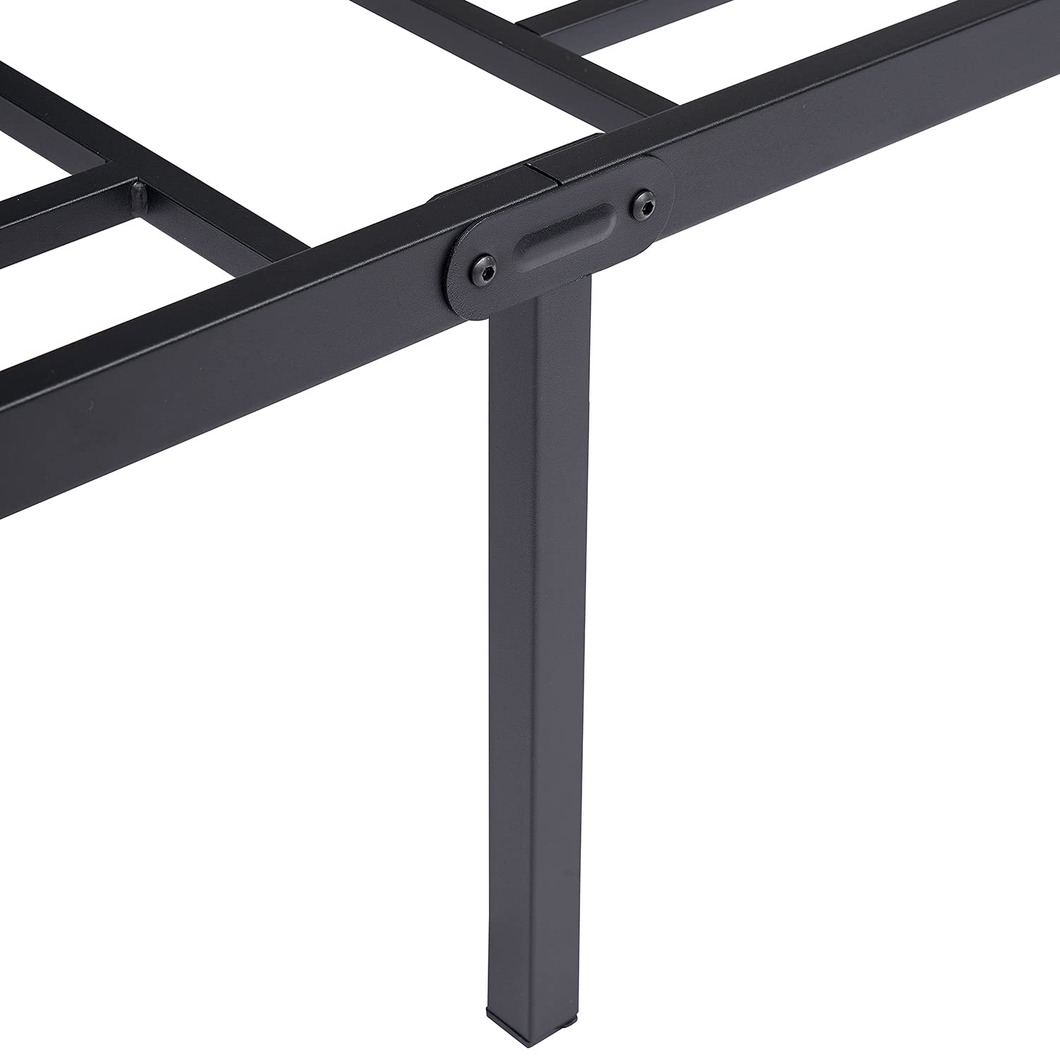 VECELO Twin Size Bed Frames Metal Platform with Wood Headboard, Heavy Duty Steel Slats Support/Easy Assemble,Dark Brown